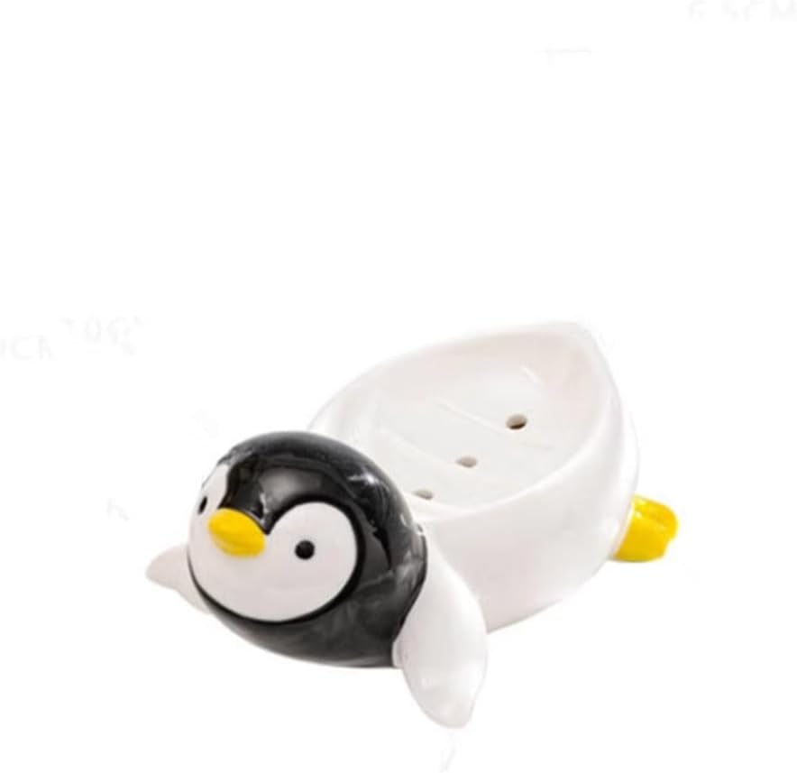 Amazon.com: SELLONWANELO Cute Penguin Ceramic Drain Soap Box, Fragrant ...