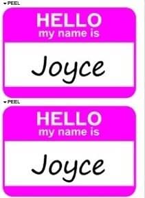 Amazon.com - Hello My Name Is Joyce - Sheet of 2 - Window Bumper Laptop ...