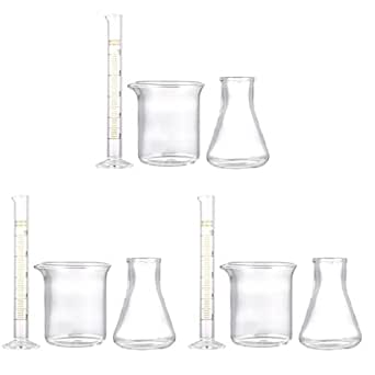 ULTECHNOVO 9 Pcs Experiment Liquid Container Chemistry Cylinder ...