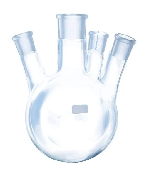 BOROSILICATE GLASS ROUND BOTTOM FLASK FOUR NECK, ANGLE & PARALLEL NECK ...
