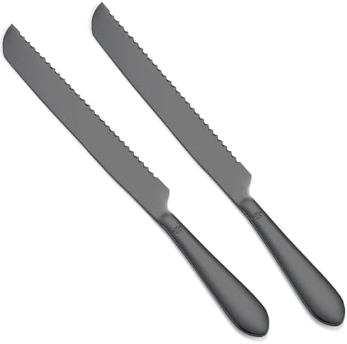 Amazon.com: Eisinly Bread Knife, 2 Piece 13 Inches Serrated Bread ...
