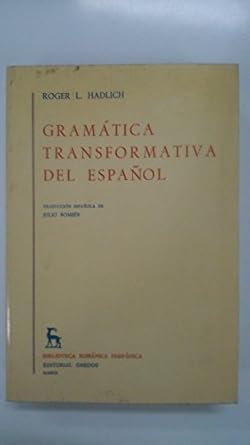 Buy Gramatica transformativa del espanol / Transformational Grammar of ...