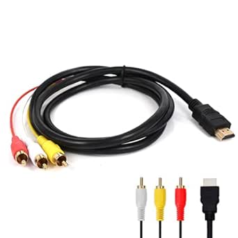 Amazon.com: Sooiiyu HDMI to RCA Cable, 5ft/1.5m, HDMI to 3RCA Video ...