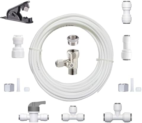 Water Line Kit, Lifevant 1/4” O.D. Water Tubing 32.8FT for R.O. System ...