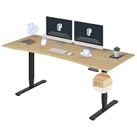 FLEXISPOT E6 Essential Bamboo 3 Stages Dual Motor 72x30 Inch Electric ...