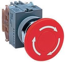 IDEC AVW401-R Emergency-Stop, 120-600V, Push Button, 22MM, RED Mushroom ...