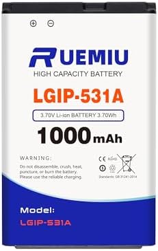 Amazon.com: RUEMIU LGIP-531A Battery Replacement for LG Envoy 2 UN160 ...
