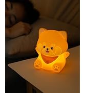 Emmanoth Cute Red Panda Night Light,Rechargeable Lamp for Kids Room ...