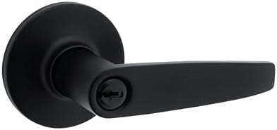 Safe Lock - Winston Lever, Entry Door with Lock and Key, Matte Black ...