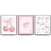 Amazon.com: ETVISO Coquette Pink Bow Wall Art Posters Set of 3, Dorm ...