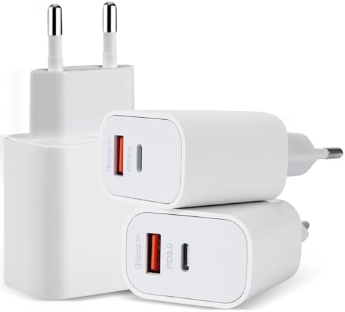 3Pcs USB C Charger, 20W Fast Plug for iPhone 15 14 13 12 11 Pro Max SE ...