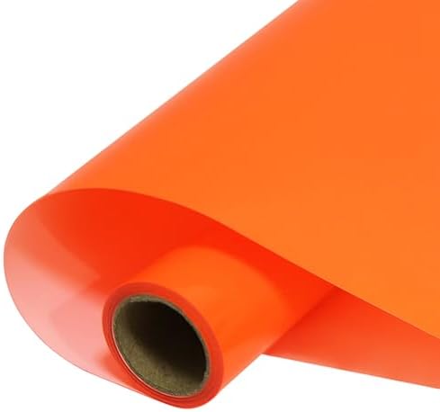 Amazon.com: FUNKAKA Fluorescent Orange HTV Heat Transfer Vinyl Rolls ...
