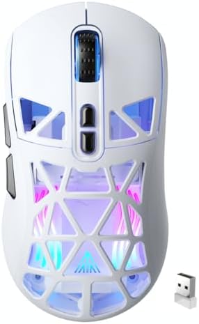 Amazon.com: FREEWOLF A2 Transparent Wireless Gaming Mouse,Dual Mode BT 5.0/2.4G PC Gaming Mice ...