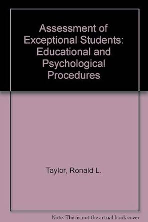 Buy Assessment of exceptional students: Educational and psychological ...