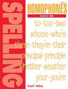 Homophones Resource Book: susan-anthony: 9781879478145: Amazon.com: Books