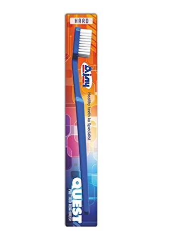 Buy Ajay Manual, Adult, Blue Quest Toothbrush, Hard [Pack Of 12] Online ...