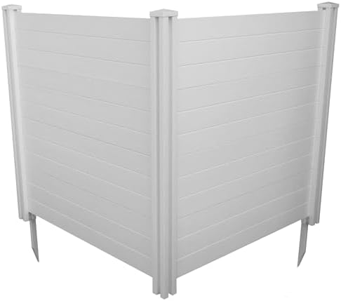 Amazon.com : 4ft H x 4ft W (2 Panels) No Dig Enclo Premium White Vinyl ...