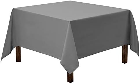 Amazon.com: Gee Di Moda Square Tablecloth - 52 x 52 Inch Charcoal Table ...