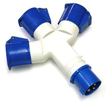 Vyan Plastic 16A 3-Pin IP44 Industrial Plug, Wall Socket, Panel Socket ...