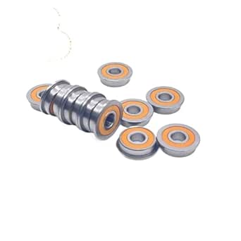 10P F695 2RS Bearing 5 * 13 * 4 mm ABEC-7 Flanged Miniature F695 RS ...