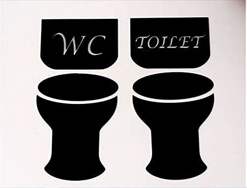 SIGNOOGLE WC Toilet Acrylic Laminated Sign Board Plate Display Office ...