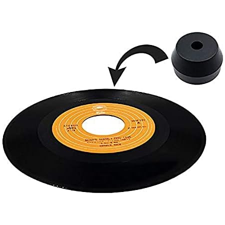 Amazon.com: 45 RPM Adapter Solid Aluminum 7 Inch Vinyl Record Dome 45 ...