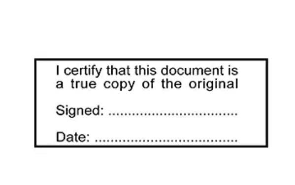 Notary Stamp - True Copy of Original Stamp (57 x 21 mm) self Inking ...