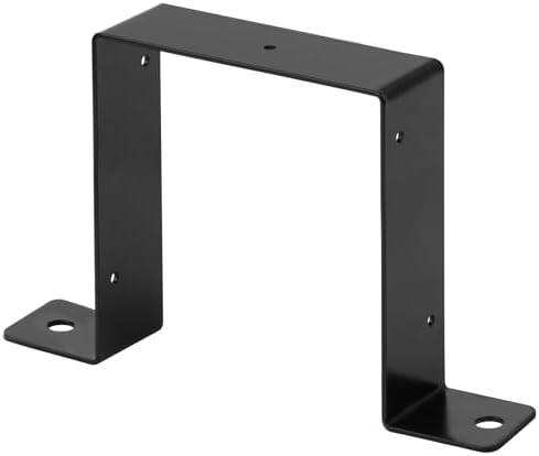 6 Pcs 6" x 6" Deck Post Ties,Thickness 2.8mm(12 Gauge) Black Deck Fence ...