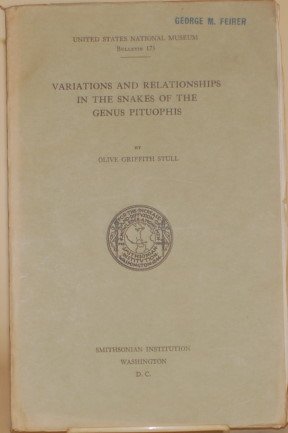 Variations and relationships in the snakes of the genus Pituophis ...