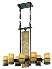 Troy Lighting Bamboo 8 Light Island Bamboo Bronze Natural Slate F1848BB ...