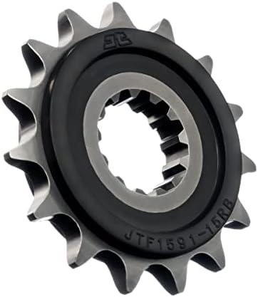 Amazon.com: JT Sprockets JTF565.15RB 15 Tooth Rubber Cushioned Front Countershaft Sprocket ...