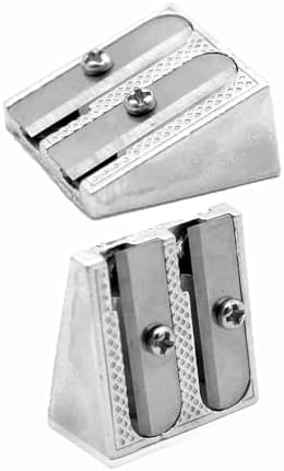 2PCS Metal Pencil Sharpeners with 2 Holes, Metal Sharpener Pencil ...