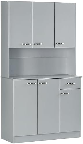 Amazon.com - HOMCOM 71" Freestanding Buffet with Hutch, Kitchen Storage ...