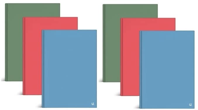 U. Martello A7 Hardback Mini Pocket Size Notebooks, Block Colours ...