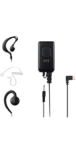 Amazon.com: VOICEPING PTT Earpiece USB C - Earbuds with PTT Button and ...