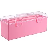 IGNPION Clear Craft Stackable Storage Box with Storage Tray Plastic 7 ...