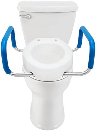 Amazon.com: Heavy Duty Elongated Toilet Seat Riser, Easy to Install - 3 ...