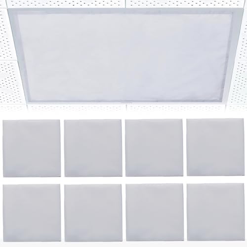 Torixqi 8 Pcs Fluorescent Light Covers for Ceiling Lights Classroom ...