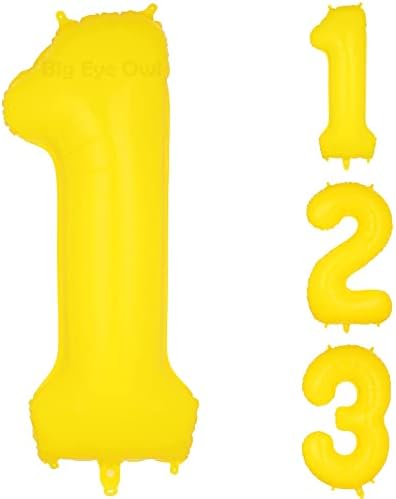 Amazon.com: Large Yellow Number 1 Foil Balloons 40 Inch Helium Big ...