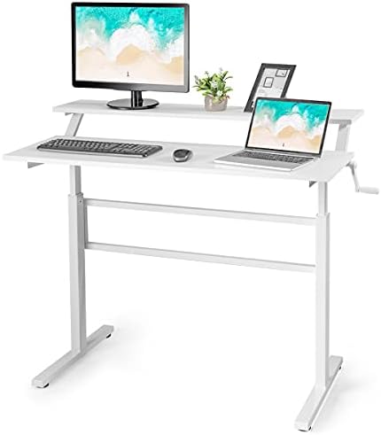 TekBox Standing Computer Desk - Home or Office Portable PC Mobile ...