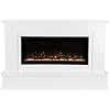 Amazon.com: Modern Ember Patton White Mantel Package 64" W x 42" H with ...