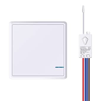 NineLeaf Wireless Light Switch and Receiver Kit 220V-240V Outdoor 500m ...