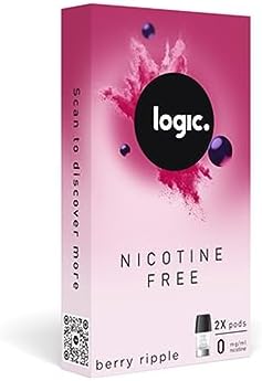 Logic Liquid Vape Pods - Berry Ripple Flavour Nicotine Free Vape - Up ...