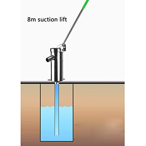 waterpomp roestvrij staal, handwaterpomp voor 8 meter diepte water ...