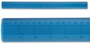 Helix Ruler Plastic Shatter-resistant Gridded Inches and Metric 457mm ...