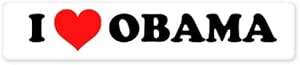 Amazon.com: Obama For President 2012 I Heart Obama car bumper sticker ...