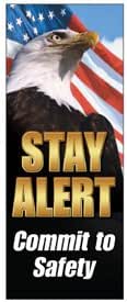 Amazon.com : Stay Alert Commit To Safety Banner : Health & Household