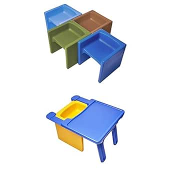 Amazon.com: Children's Factory Woodland Cube Chairs Edutray (4) : Home ...
