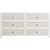 Amazon.com: TOV Furniture Patty White Rattan 6 Drawer Dresser : Home ...