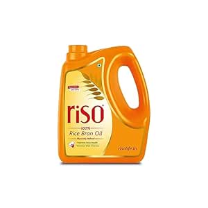 Riso Physically Refined Rice Bran Oil 5L | Cooking Oil for healthy heart | Edible Vegetable Oil ...